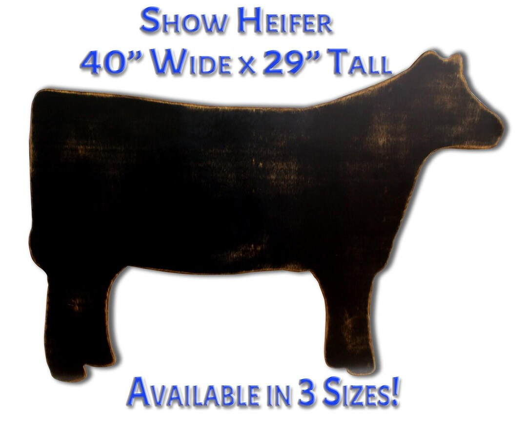 Large Show Heifer Wood Cutout: Farmhouse Decor (40x29) - Etsy