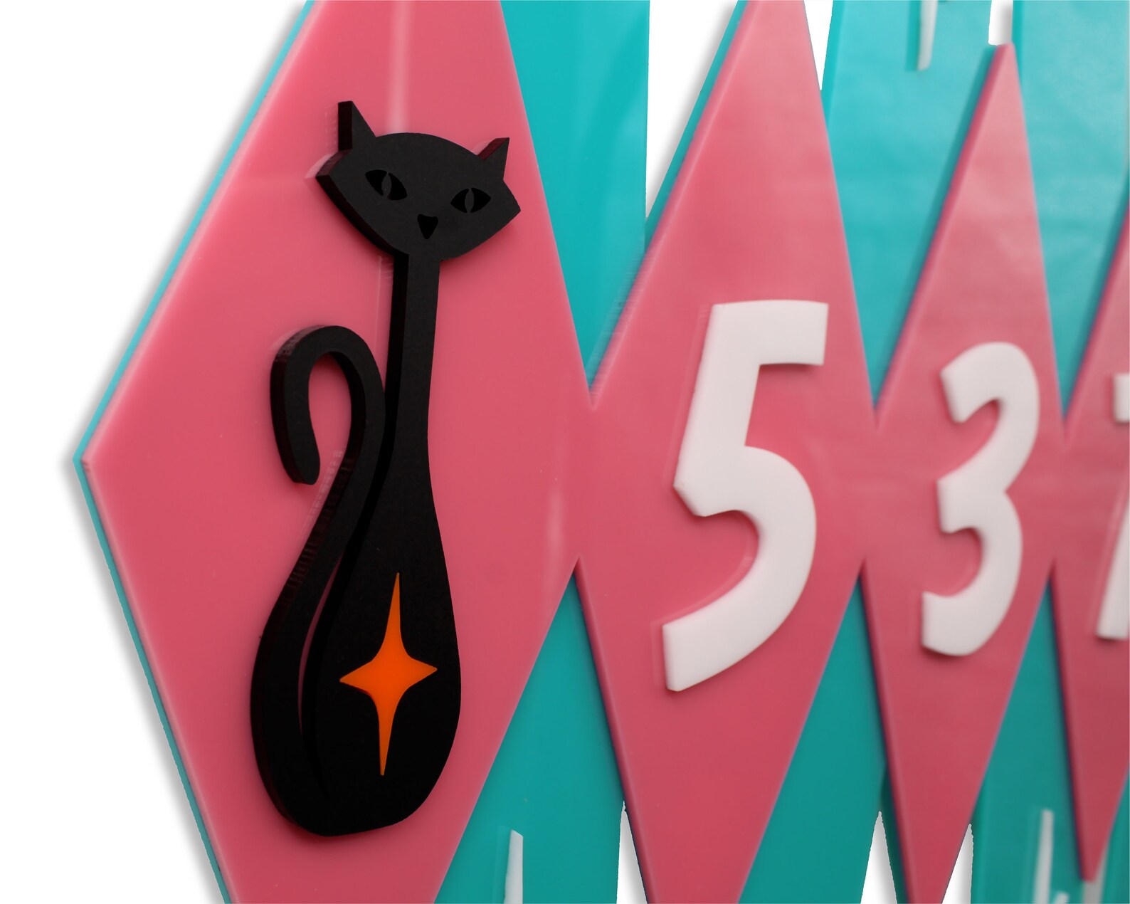 MCM House Address Sign Custom House Address Mid Century - Etsy