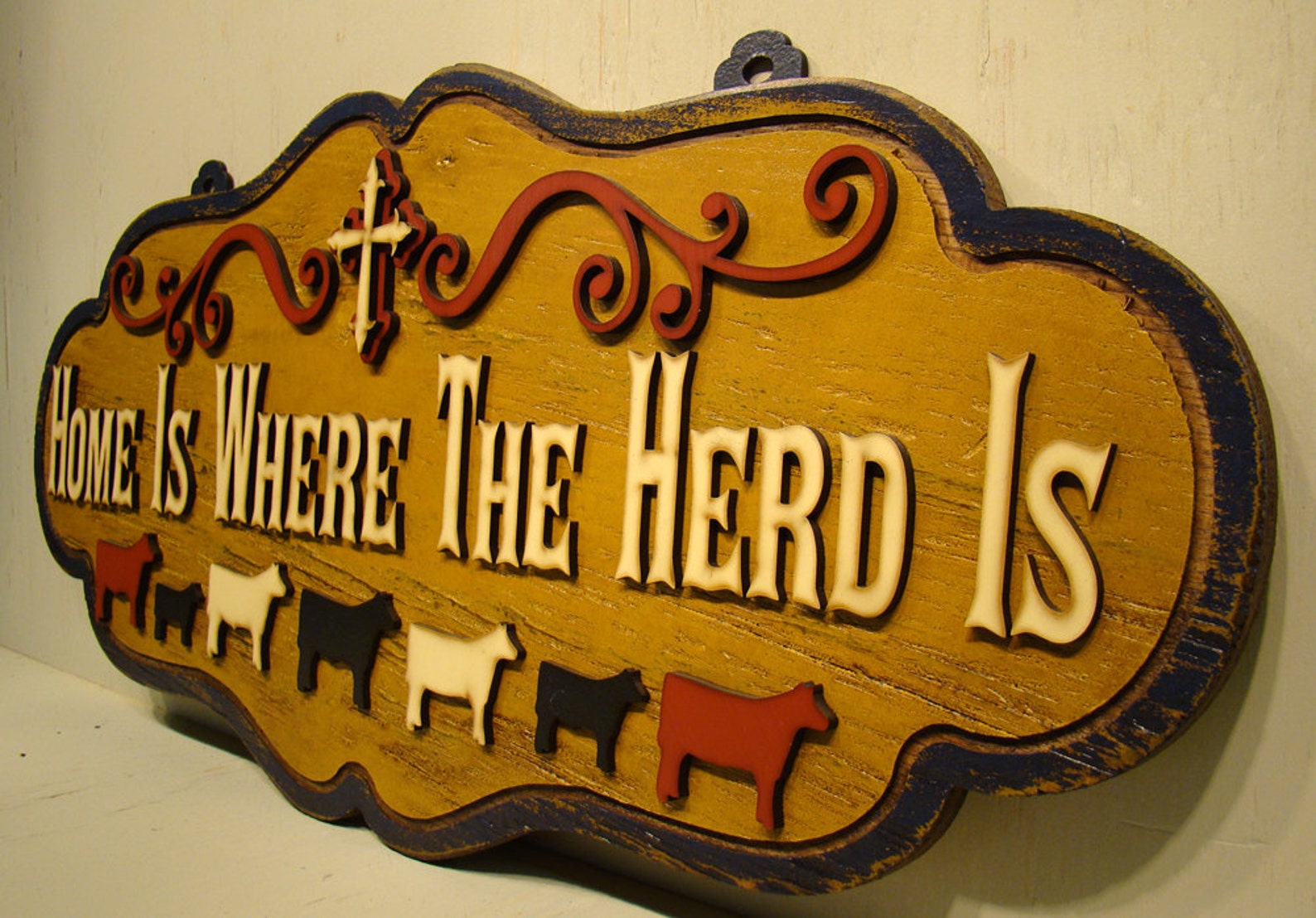 Home is Where the Herd Is Rustic Sign Farm Sign Livestock - Etsy