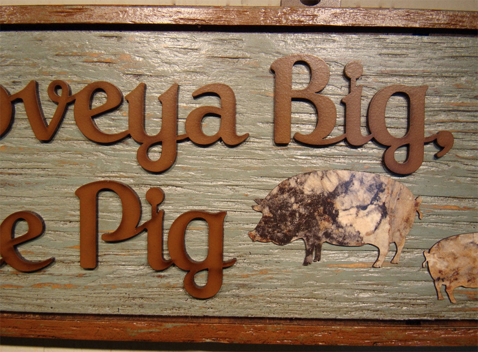 Love Ya Little Loveya Big Rustic Pig Sign Little Pig Wood | Etsy