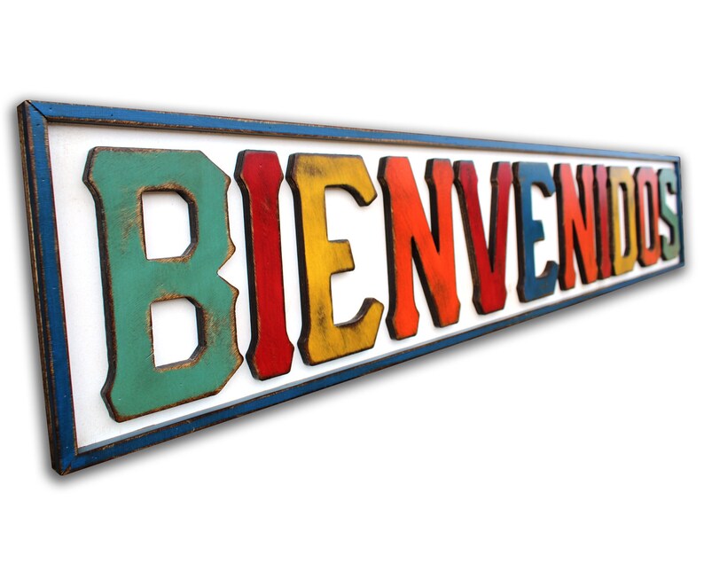 Big Bienvenidos Sign Large Welcome Decor Large Mexican | Etsy