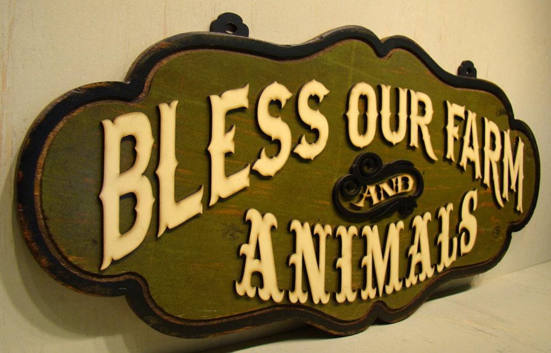 Bless Our Farm and Animals, Rustic Sign, Farm Sign, Livestock, Show ...