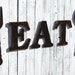 Rustic Eat Sign Eat Wooden Sign Fork and Spoon Wooden Eat Sign Eat Sign ...