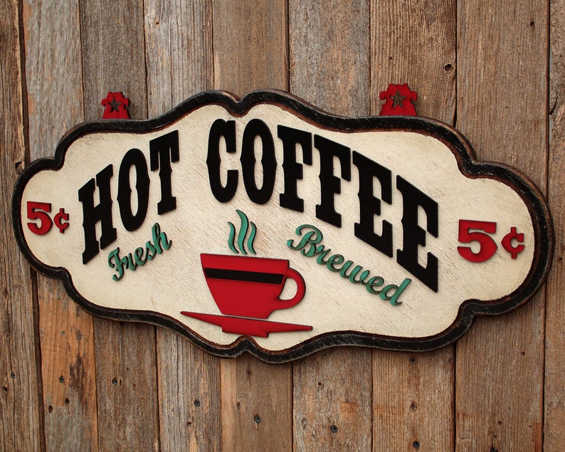 Coffee Rustic Sign Coffee Decor Sign Coffee Sign Decor Coffee | Etsy