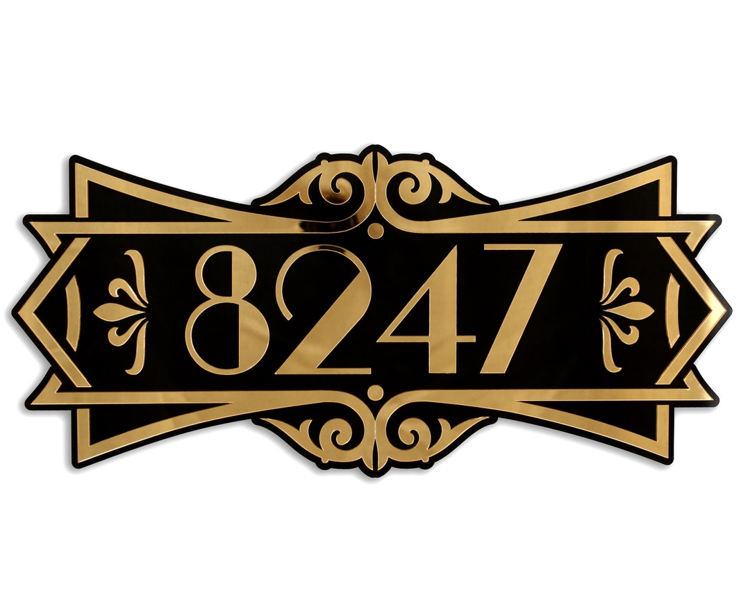 Art Deco House Sign | Art Deco House Numbers | Art Deco Decor | Modern ...