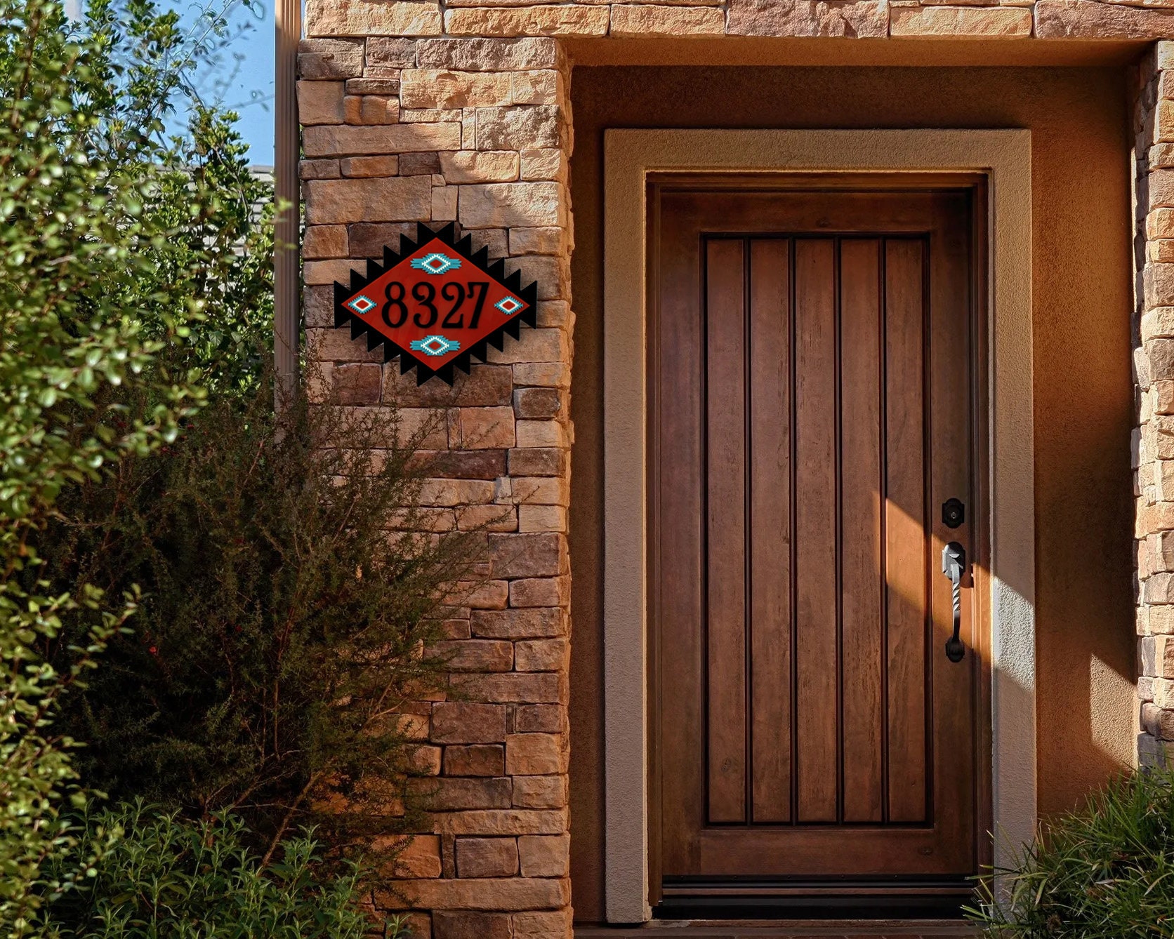 Southwestern House Number Sign: Custom Acrylic Address Plaque - Etsy