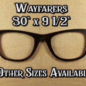 Big Glasses Large Wayfarer Glasses Decor Optometrist Decor Big Wayfarer ...