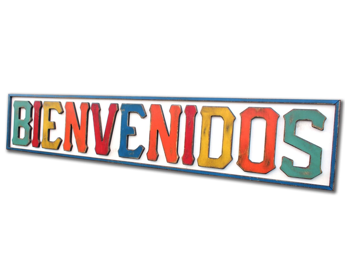 Big Bienvenidos Sign Large Welcome Decor Large Mexican | Etsy