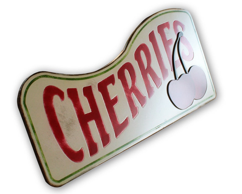 Cherries Sign Cherry Decor Cherries Kitchen Sign Rustic | Etsy