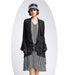 Black Chiffon Jacket With Cascade Collar, Great Gatsby Sheer Jacket ...