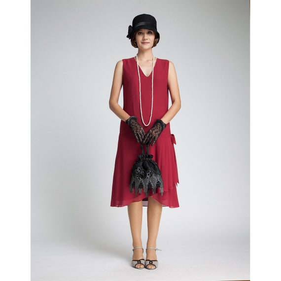 20s Red Flapper Dress