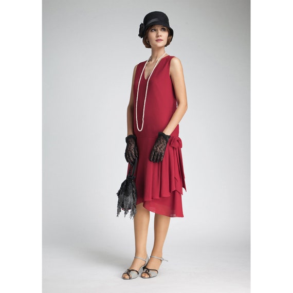1920s Red Flapper Dress