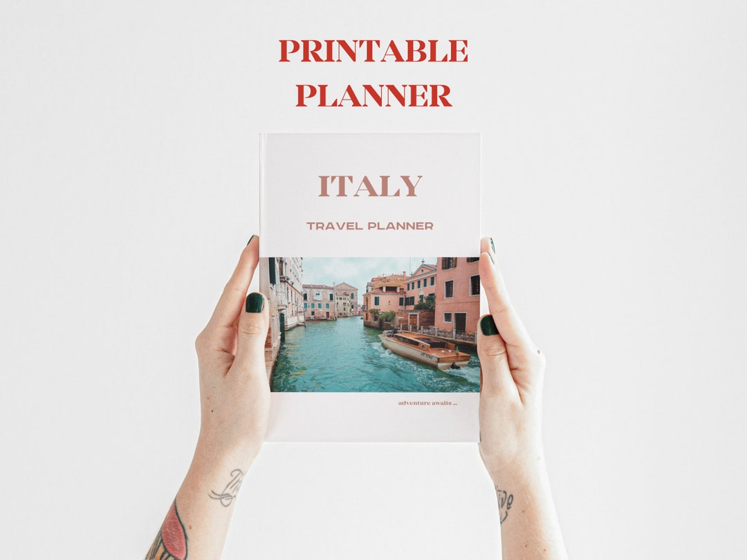 PRINTABLE Travel Planner, Italy Travel Itinerary, Modern Minimal Trip ...