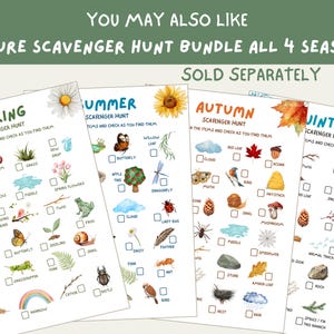 Printable Outdoor Scavenger Hunt PDF for Kids, Instant Download Winter ...