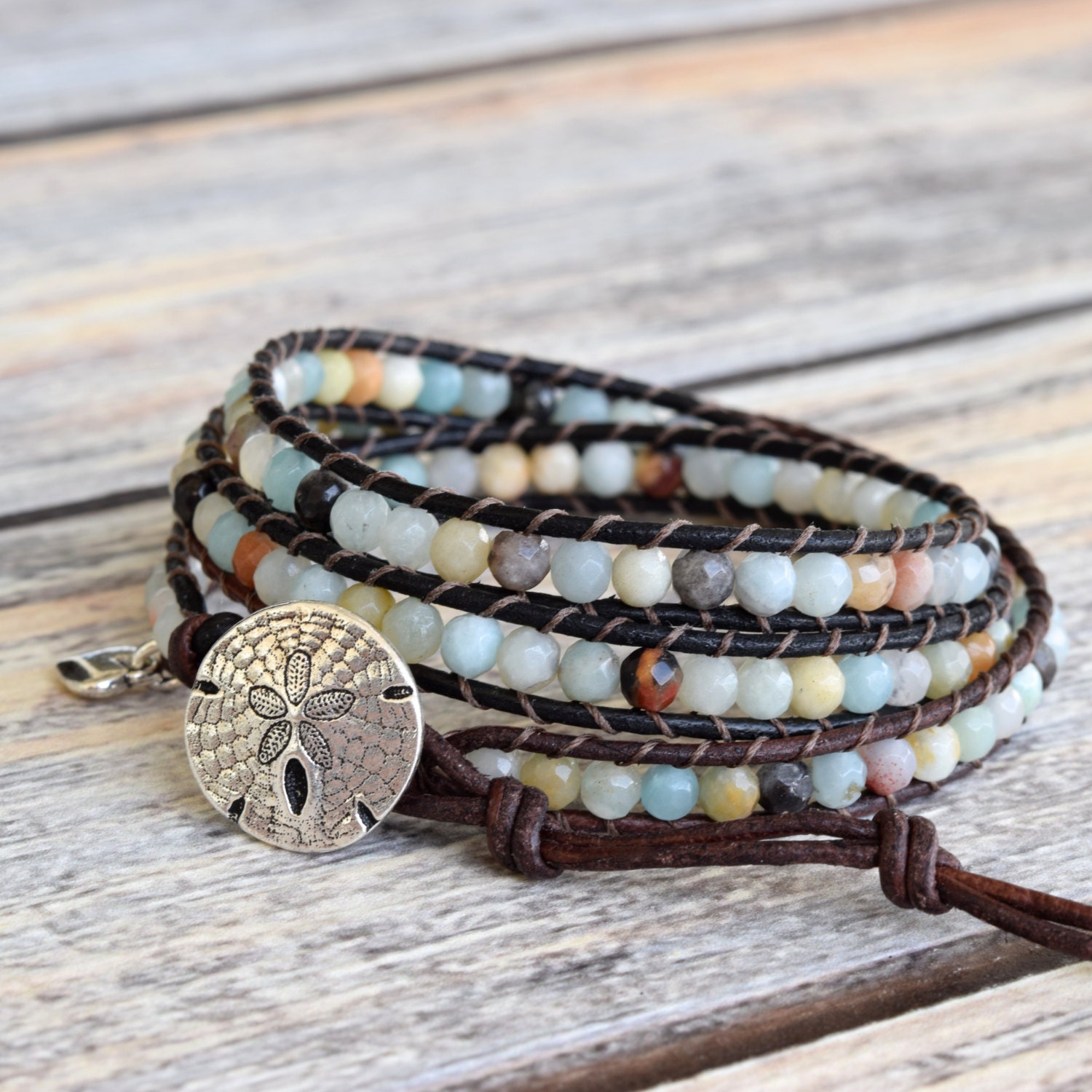 Wrap Bracelet Amazonite Wrap Bracelet Beaded Wrap Bracelet | Etsy