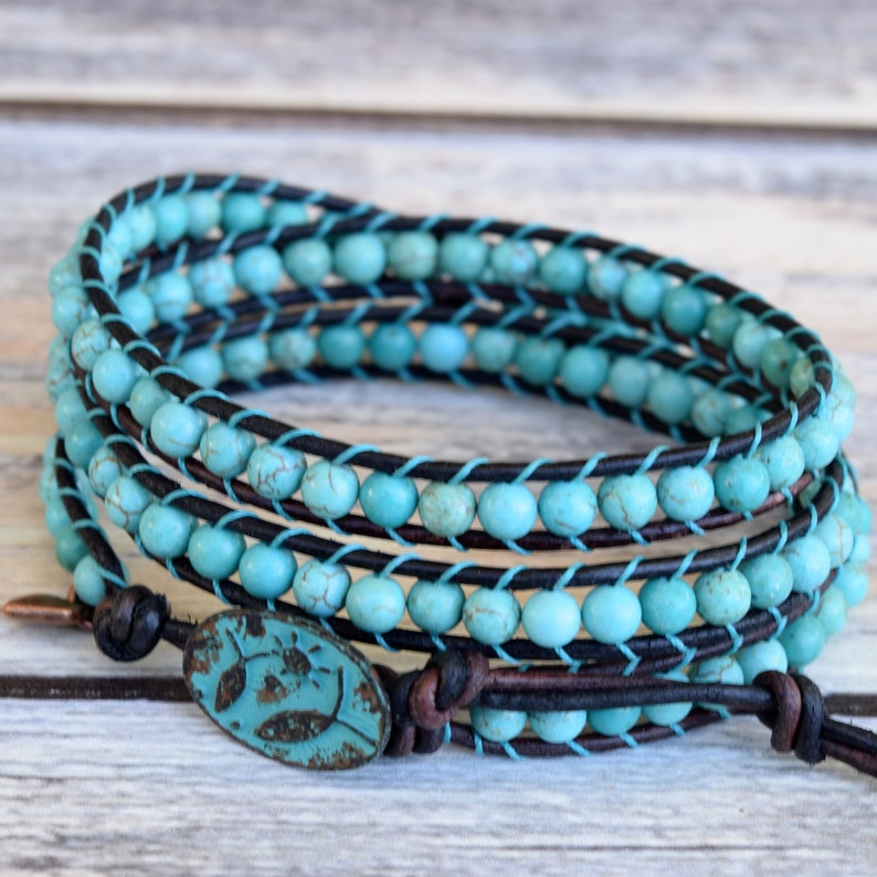 Turquoise Wrap Bracelet, Boho Wrap Bracelet, Wrap Bracelet, Wrap ...