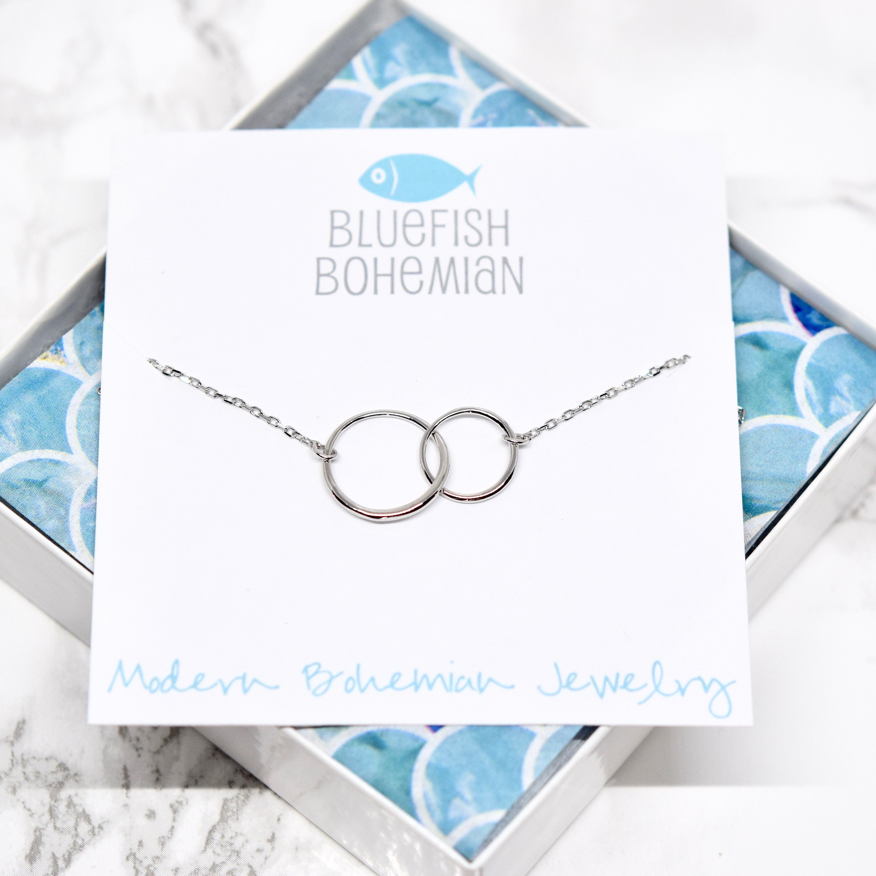 Interlocking Circle Necklace Eternity Necklace Infinity | Etsy