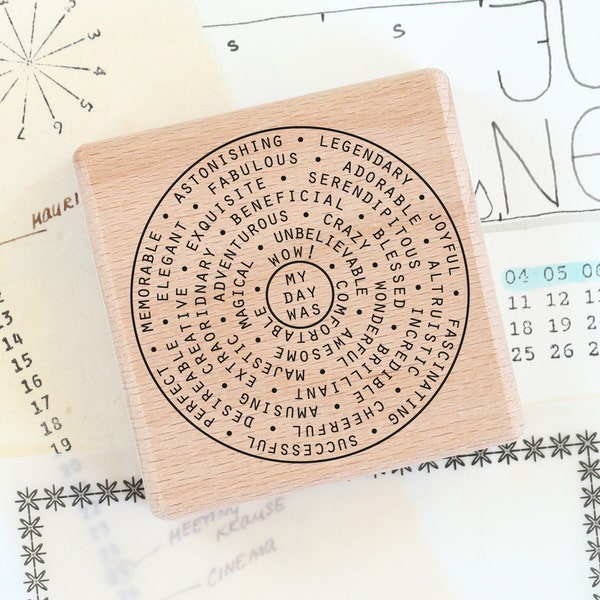 Circle Rubber Stamp - Etsy