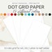 Printable - Dot Grid Paper, 15 Different Colors, for A4, A5, Letter and ...
