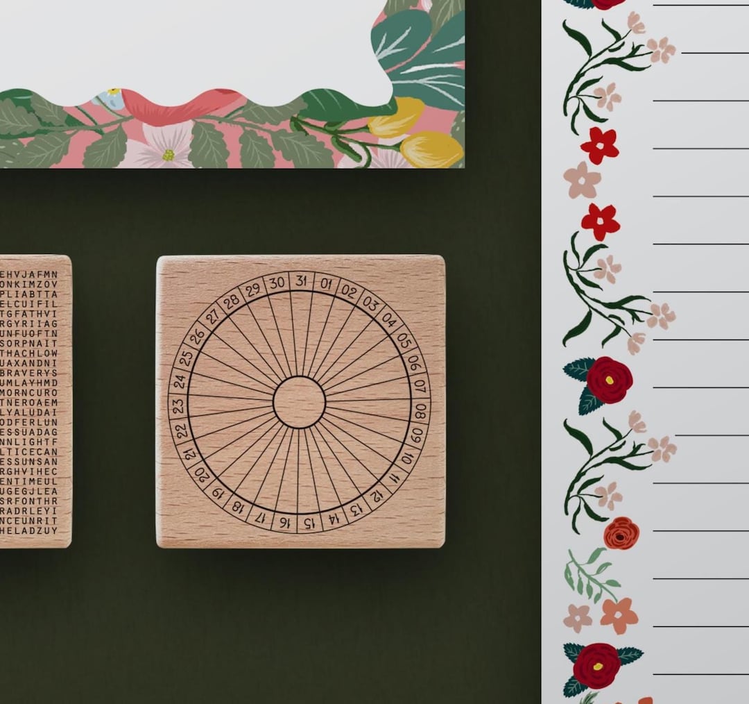 Rubber Stamp - Tracker, Mood Tracker, Daily, Calendar, Perpetual ...