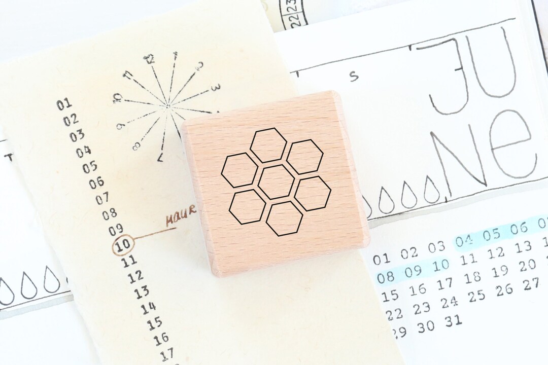 Rubber Stamp Hexagon - Etsy