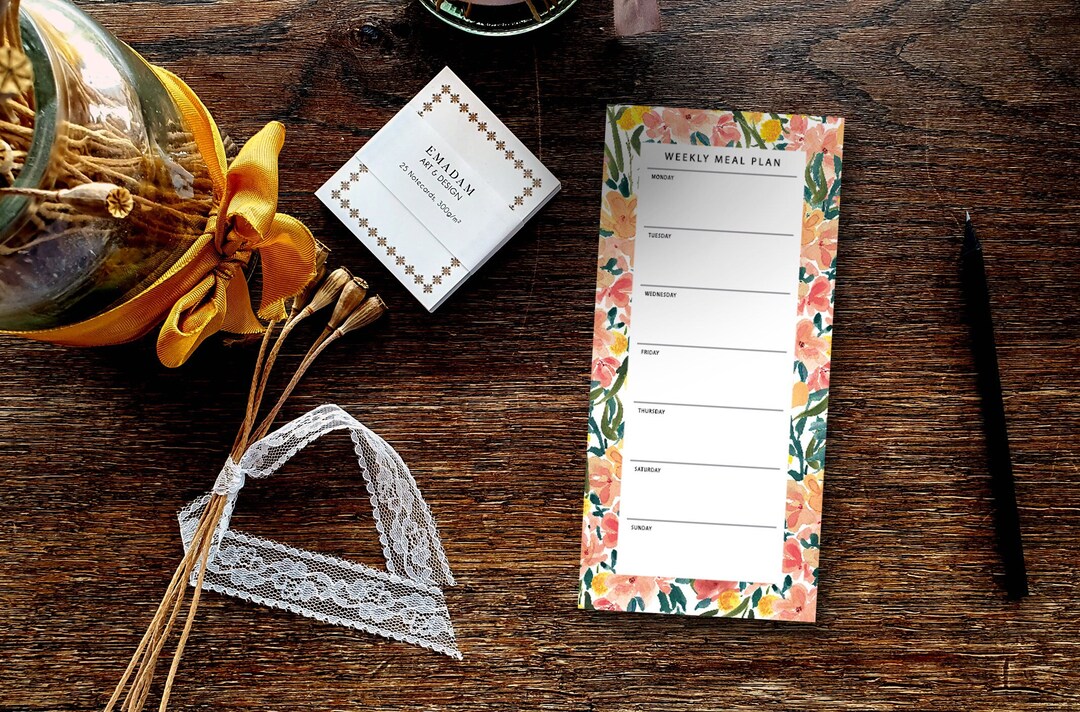 Weekly Meal Planner Notepad, Grocery List Pad, Menu Planner for ...