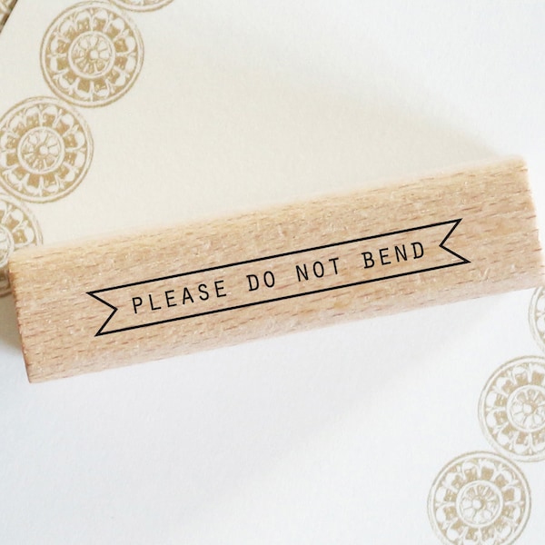 Do Not Bend Banner Stamp - Etsy