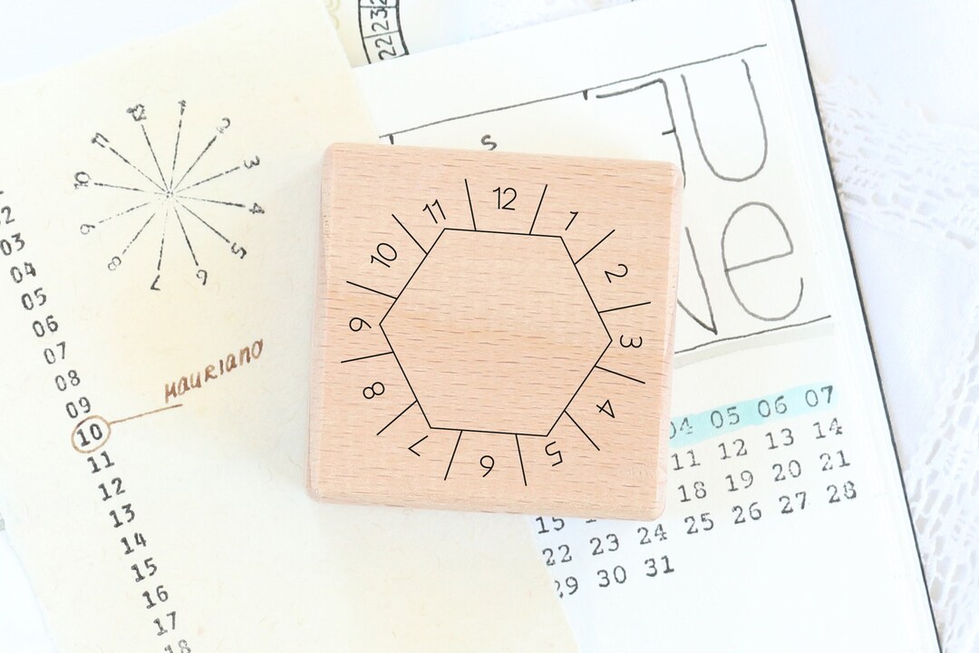 Rubber Stamp - Hexagon 12 - Etsy
