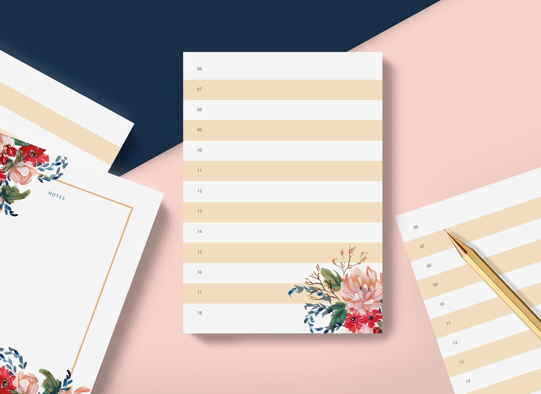 Notepad Daily Overview Planner A5, to Do List, Summer Floral - Etsy