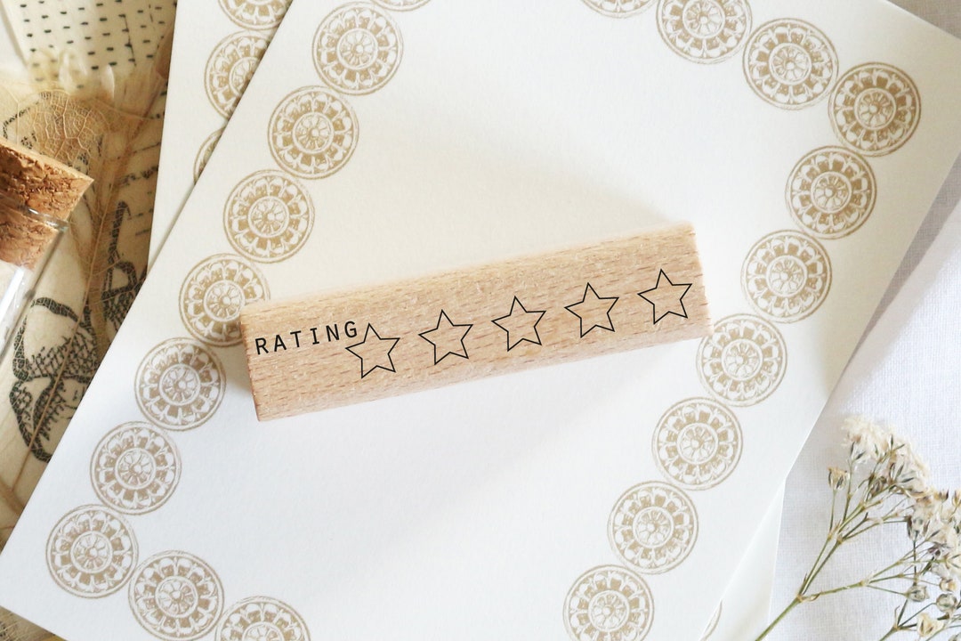 Rubber Stamp Rating With Stars for Journal and Planner, Rating Stamp ...