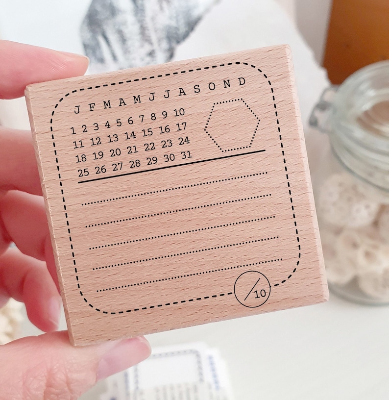 Rubber Stamp Calendar and Habit Tracker, Rating, Planner Setup ...
