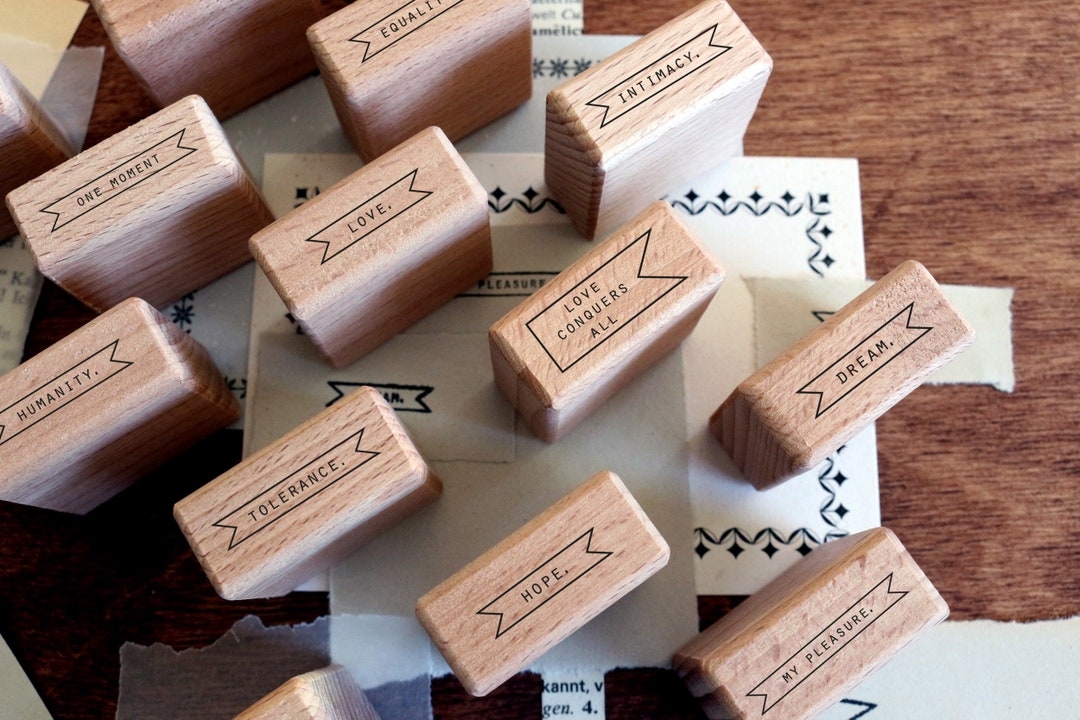 Rubber Stamp - Banner With Different Sayings/words - Etsy