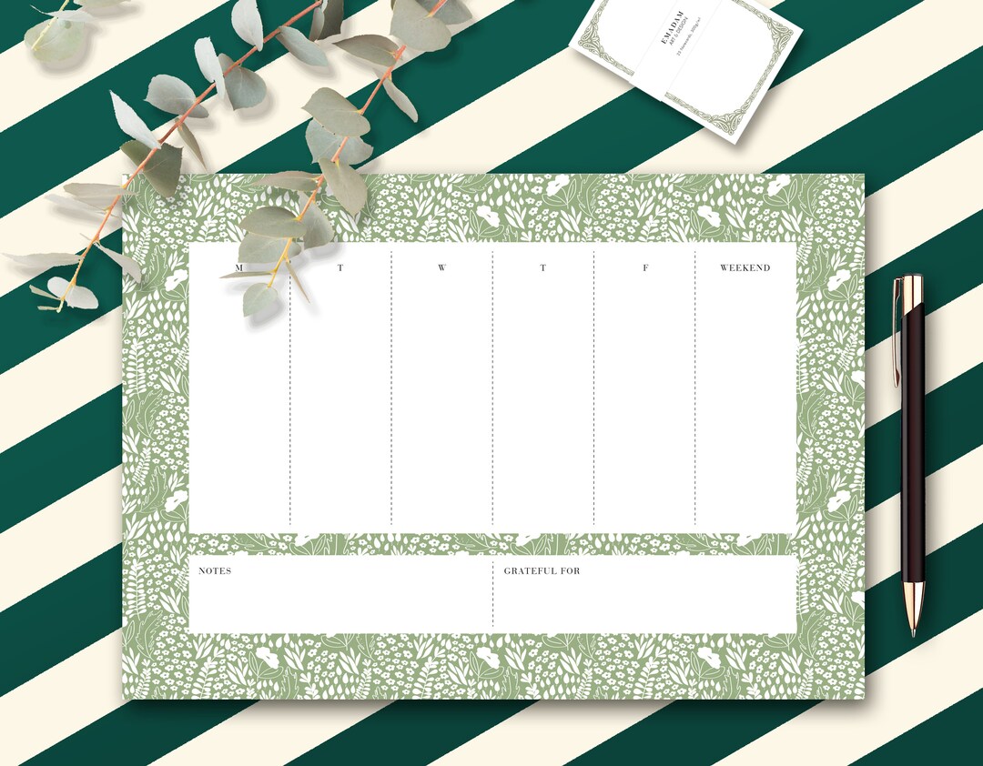 Notepad Weekly Planner A4 Desk Pad Daily Planner to Do List Notepad ...