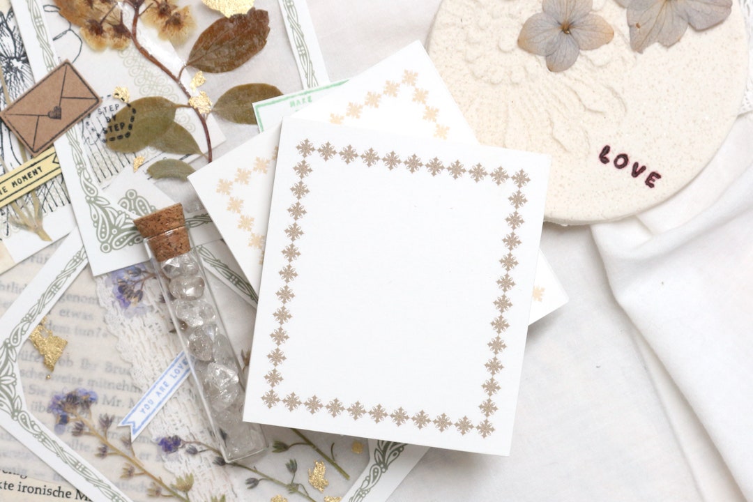 Notecard Set With Vintage Frames, Memo Cards Ephemera Planner ...