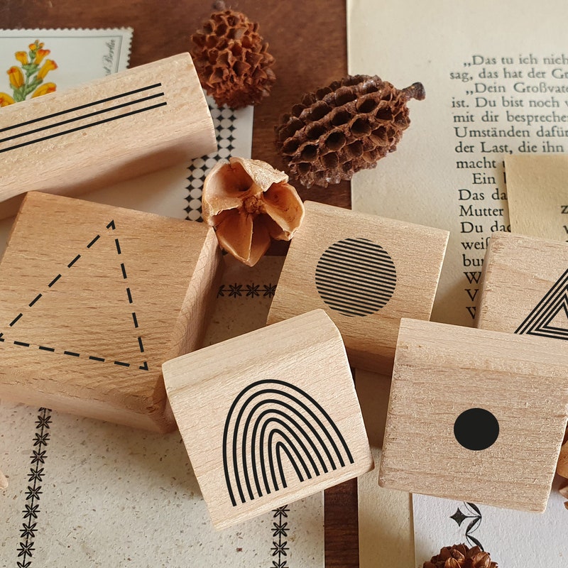 Circle Rubber Stamp - Etsy