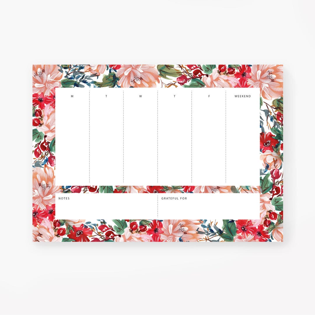 Notepad Weekly Planner A4 Desk Pad Daily Planner to Do List Notepad ...