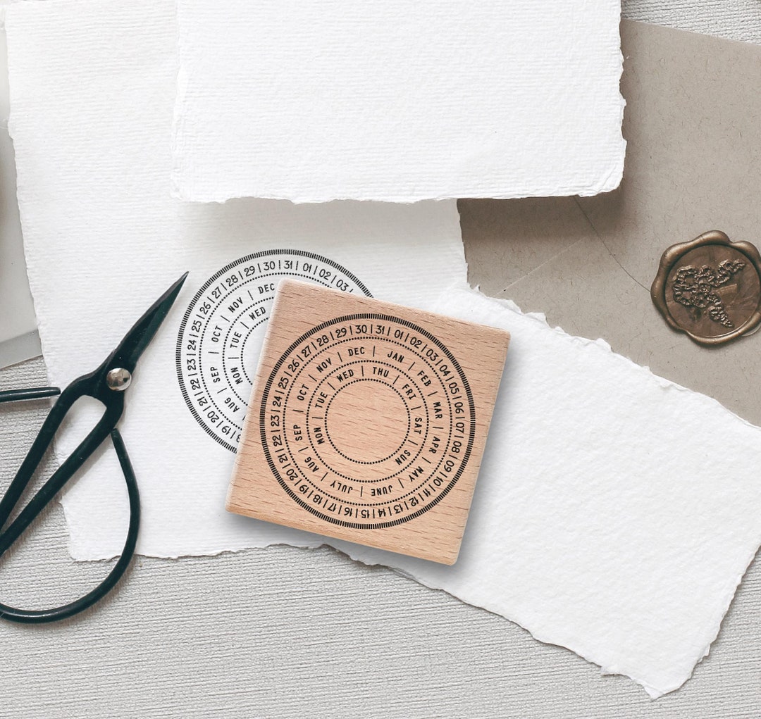 Perpetual Calendar Stamp for Journal and Planner, Perpetual Date Stamp ...