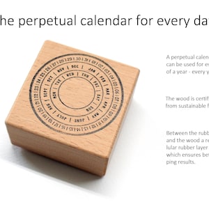 Perpetual Calendar Stamp for Journal and Planner, Perpetual Date Stamp ...