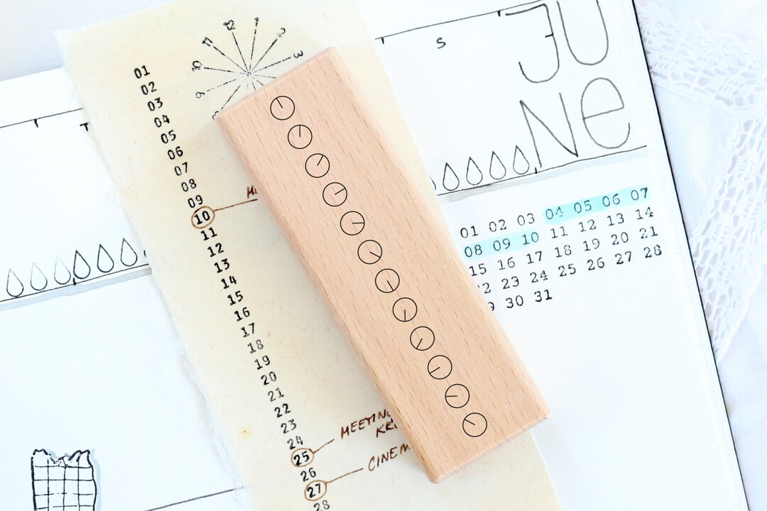 Rubber Stamp - Clock Line - Etsy