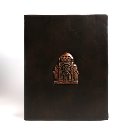 vintage big brown folder - Gem