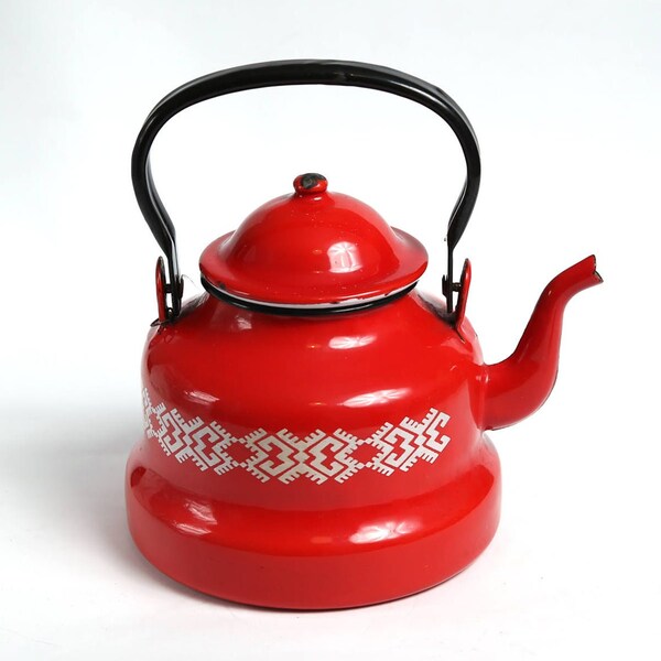Red Teapot - Etsy