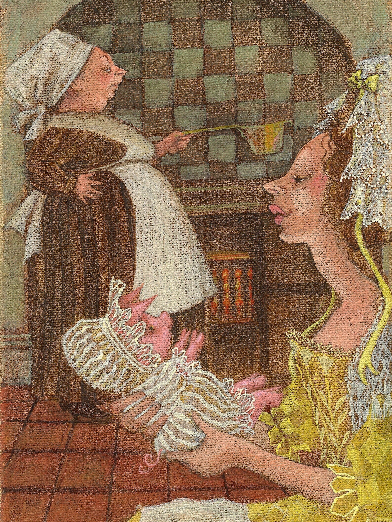 Alice in Wonderland - the Duchess, the Cook and the Pig - Fine Art ...