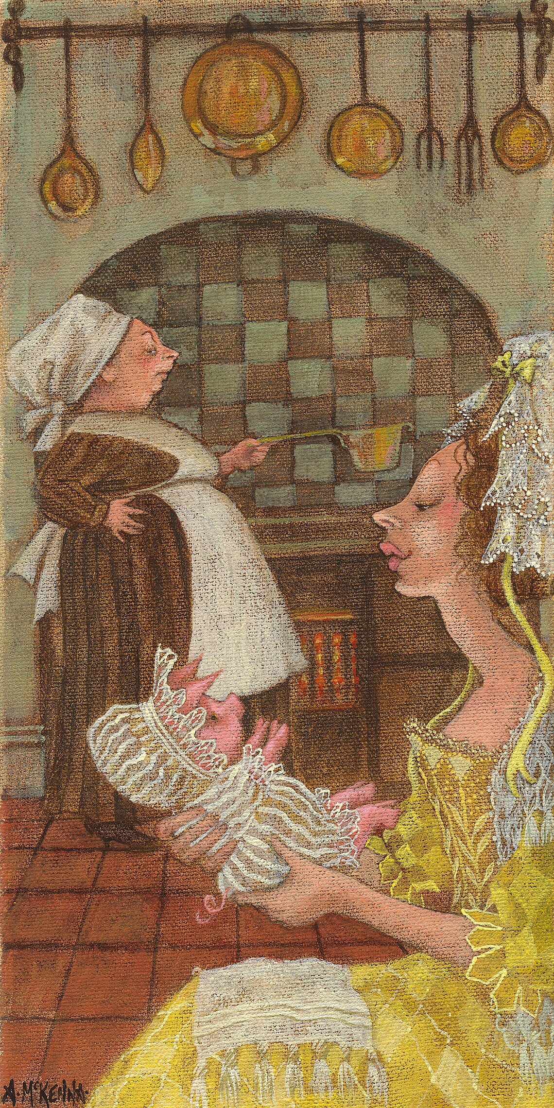 Alice in Wonderland - the Duchess, the Cook and the Pig - Fine Art ...