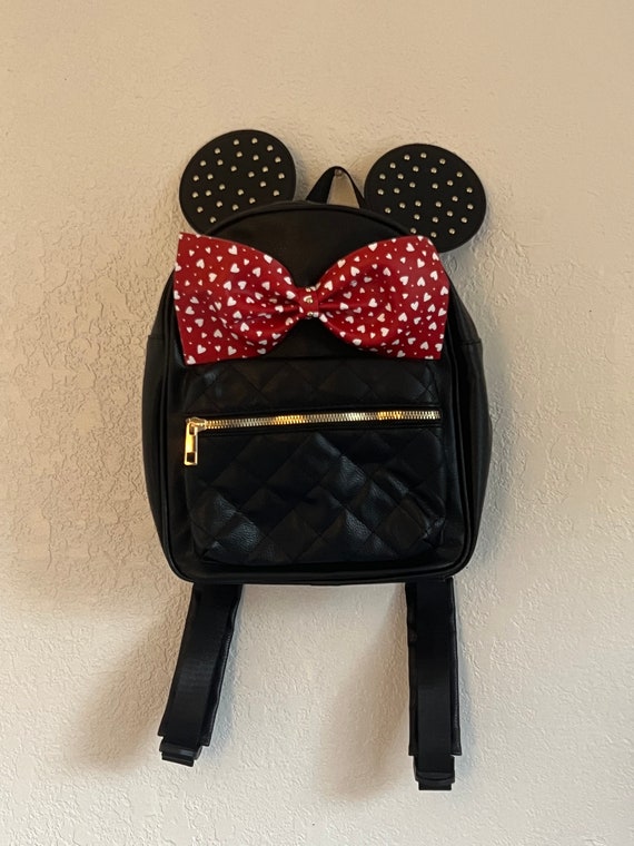 Minnie Mouse Backpack-Black And Gold - Gem