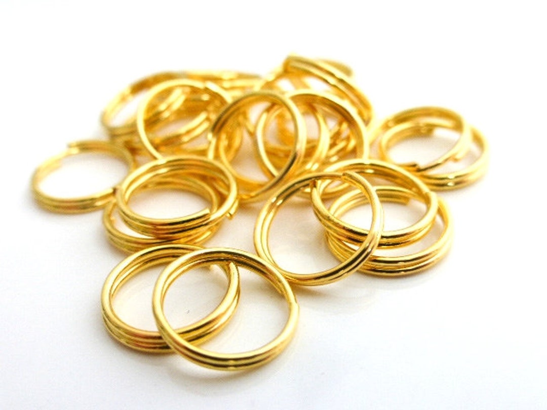 100 X 10mm Metal Split Key Rings Gold Keyrings Hoop Loop - Etsy