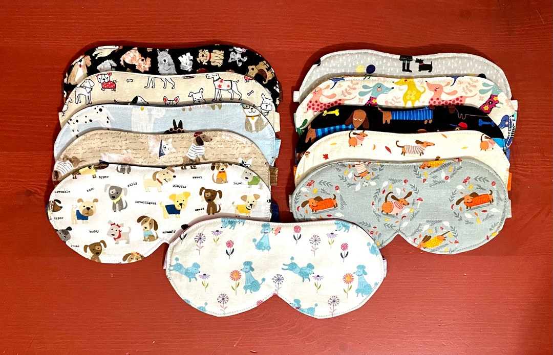 Sleep Eye Masks 100% Cotton in a Variety of Dog Prints - Etsy