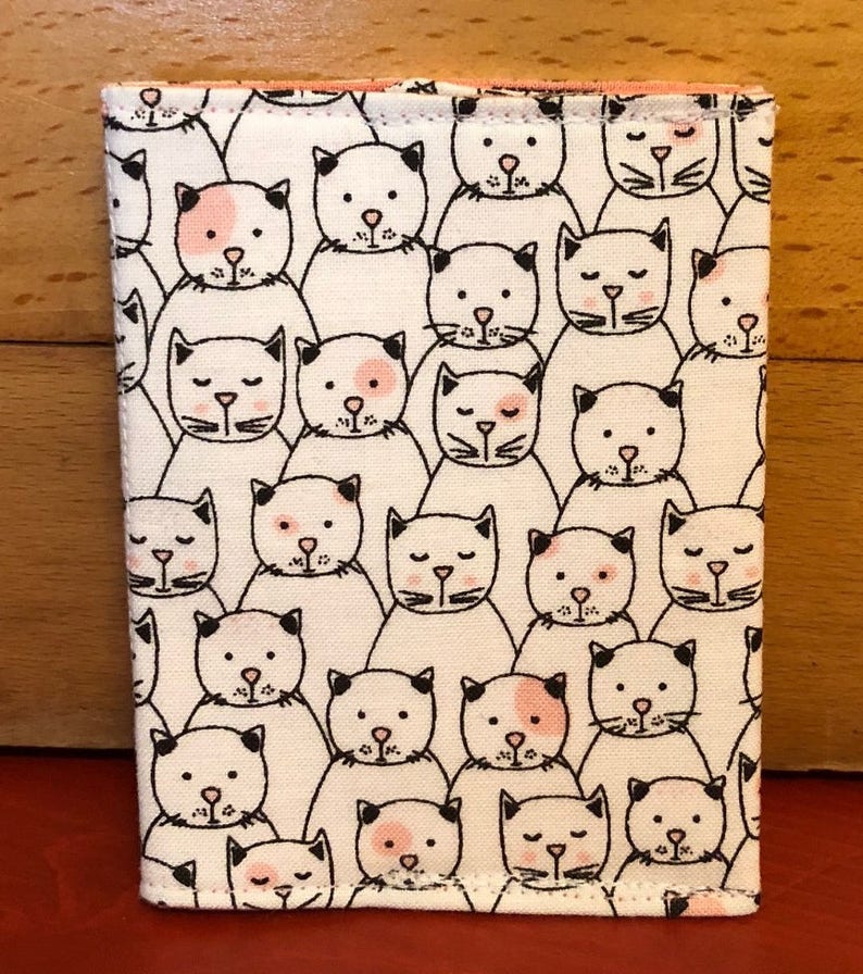 Card wallets 100% cotton in various cat prints. | Etsy