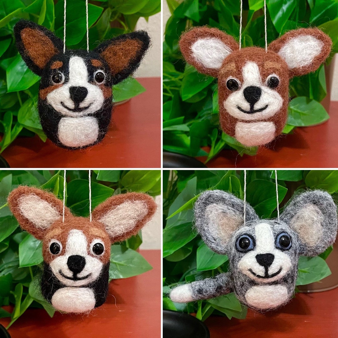 Needle Felted Corgi Ornaments and Home Decor. - Etsy