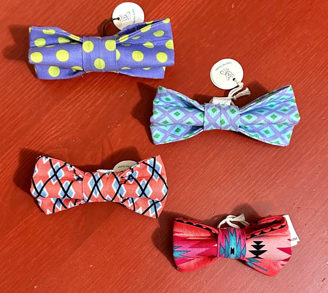 Pink and Purple Dog Bowties in a Variety of Prints: Native American ...