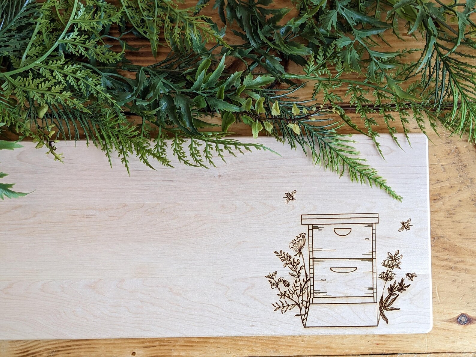 Beehive Charcuterie Board / Engraved Maple / Cheese Board / Serving ...